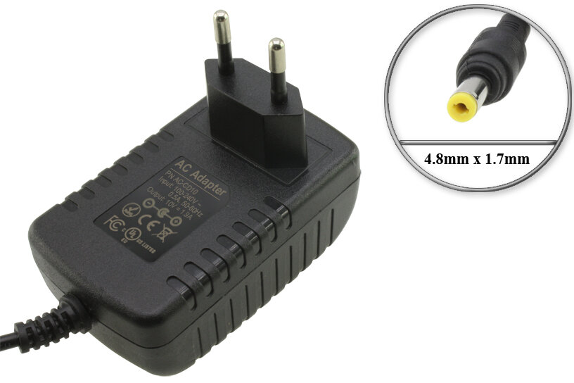 Адаптер (блок) питания 10V, 1.9A (9V, 2A), 4.8mm x 1.7mm (AC-CD10, PN-CD10), для Sony VAIO