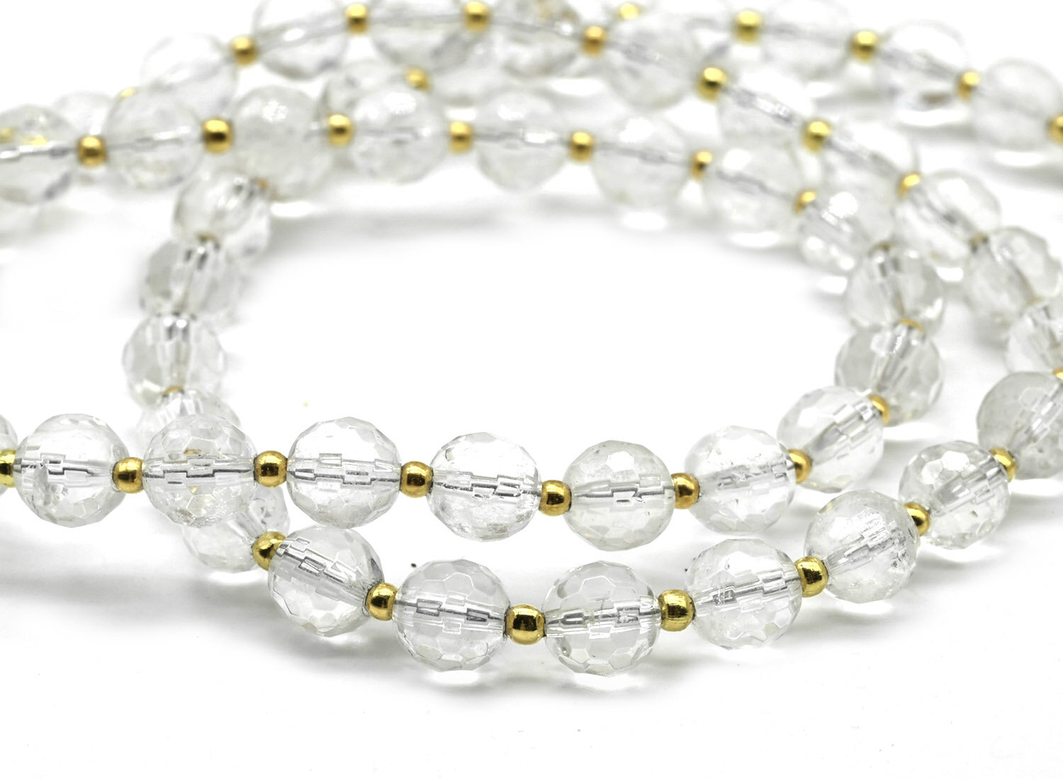 Бусы, горный хрусталь