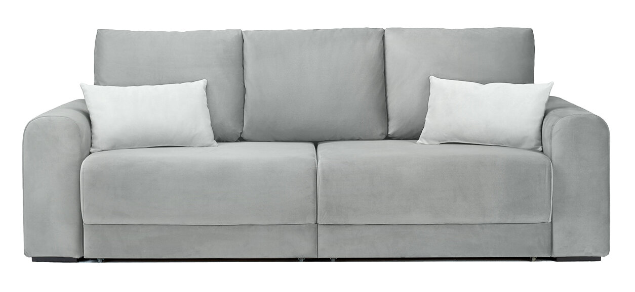 Диван раскладной еврокнижка Панчо, в цвете серый (Велутто 08)