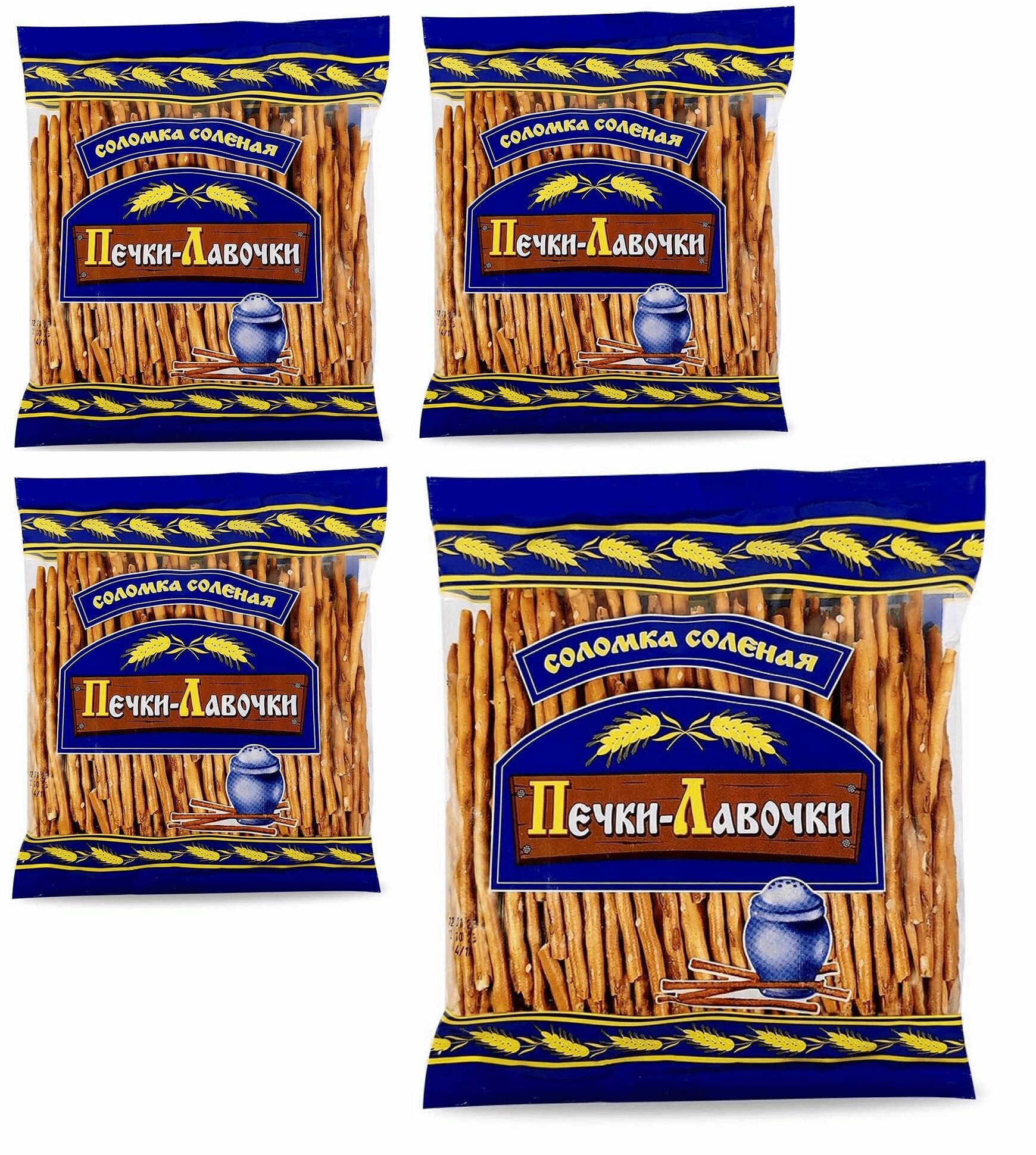 Соломка, "Печки-Лавочки", соленая, 200г 4 шт