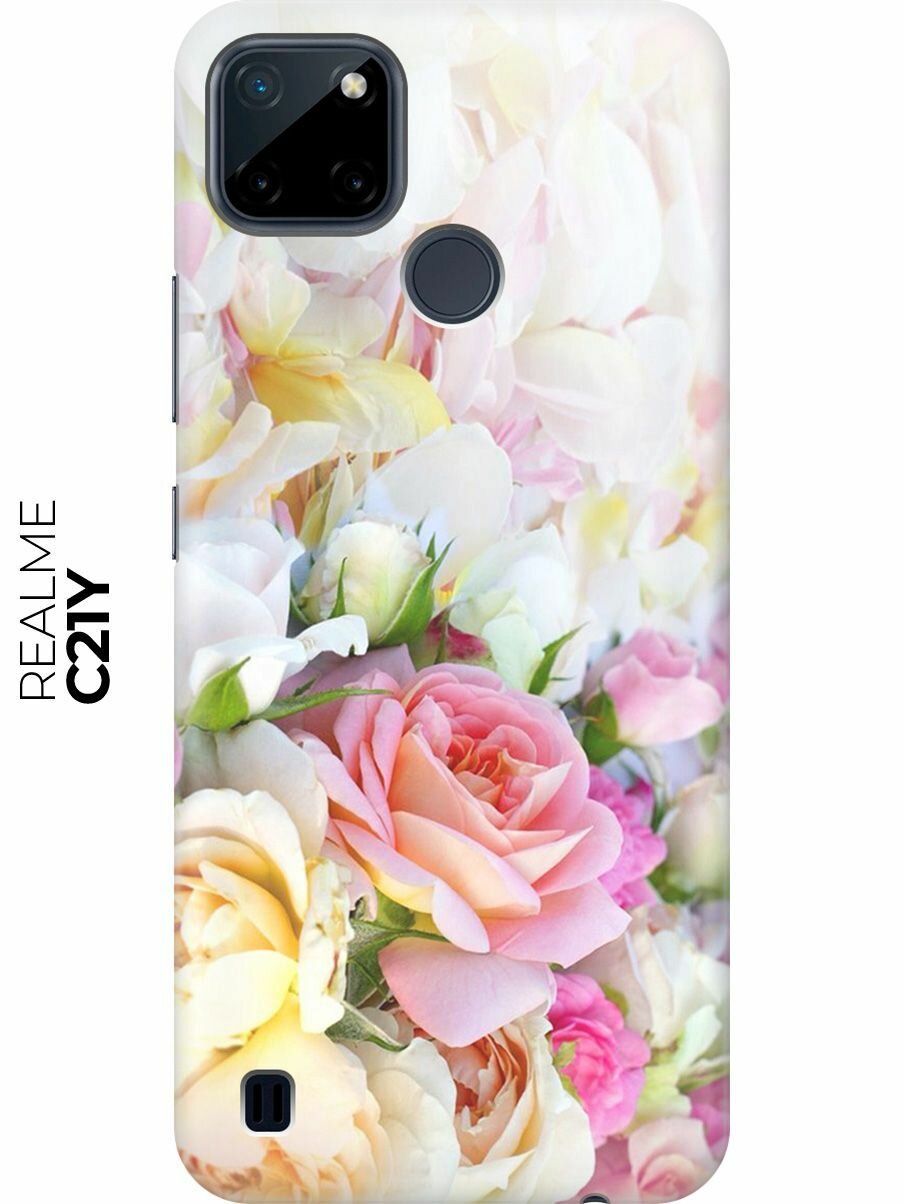Силиконовый чехол Нежные розы на Realme C21Y / Рилми С21у