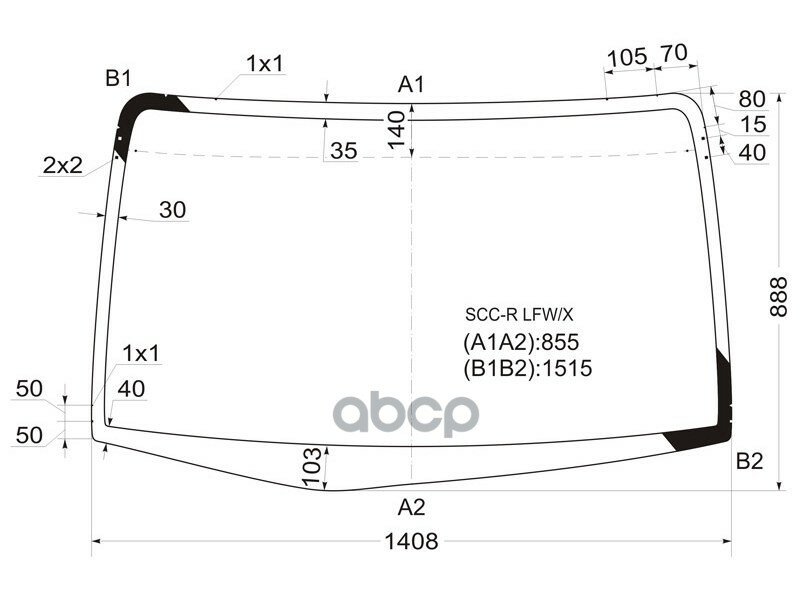 Стекло лобовое Honda Mobilio 01-08 / Mobilio Spike 02-08 XYG арт. SCC-R LFW/X