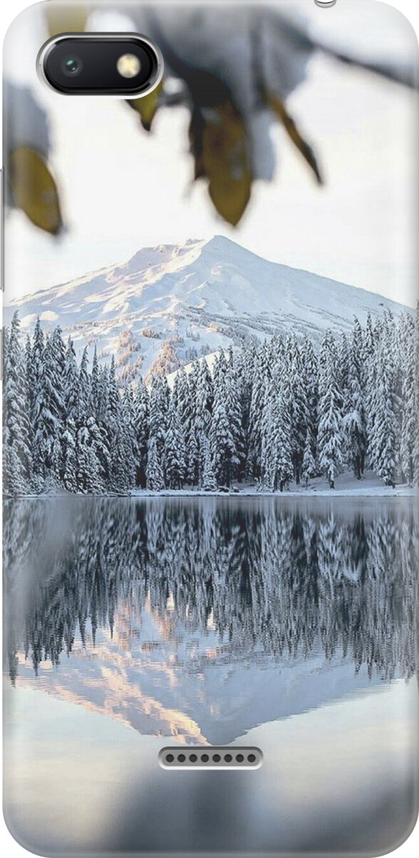 Силиконовый чехол Озеро в заснеженном лесу на Xiaomi Redmi 6A / Сяоми Редми 6А