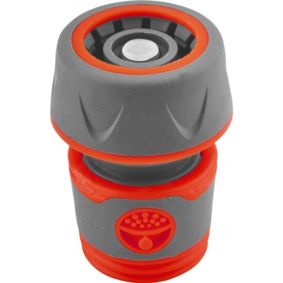 Соединитель быстроразъемный Quattro Elementi для шланга 3/4", мягкий пластик, аквастоп