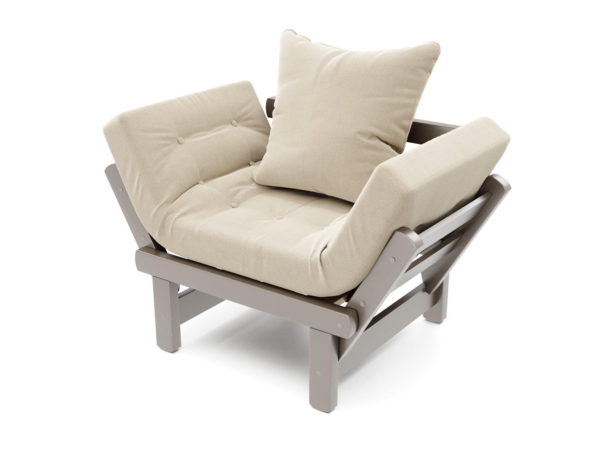 Садовое кресло Soft Element Эльф бежевый, массив дерева, на террасу, на веранду, для дачи, для бани