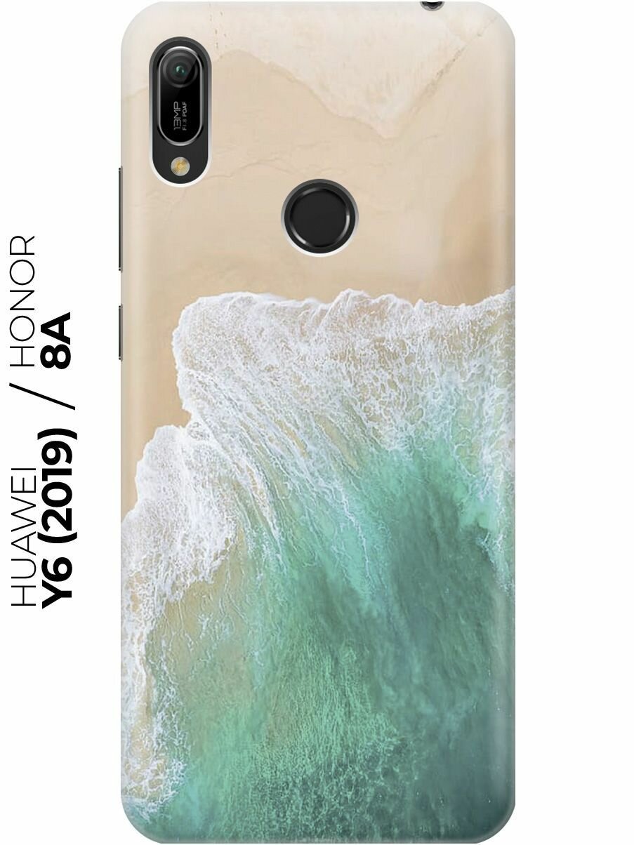 Силиконовый чехол Лазурное море и песок на Honor 8A / 8A Pro / Huawei Y6 (2019) / Y6 Prime (2019) / Хонор 8а / 8а Про / Хуавей У6 2019 / У6 Прайм 2019