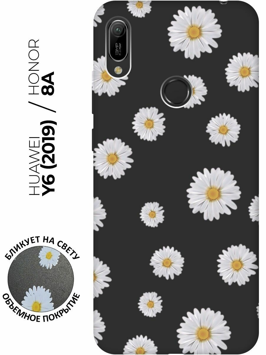 Матовый чехол Camomiles для Honor 8A / 8A Pro / Huawei Y6 (2019) / Y6 Prime (2019) / Хонор 8а / Хуавей У6 2019 с 3D эффектом черный