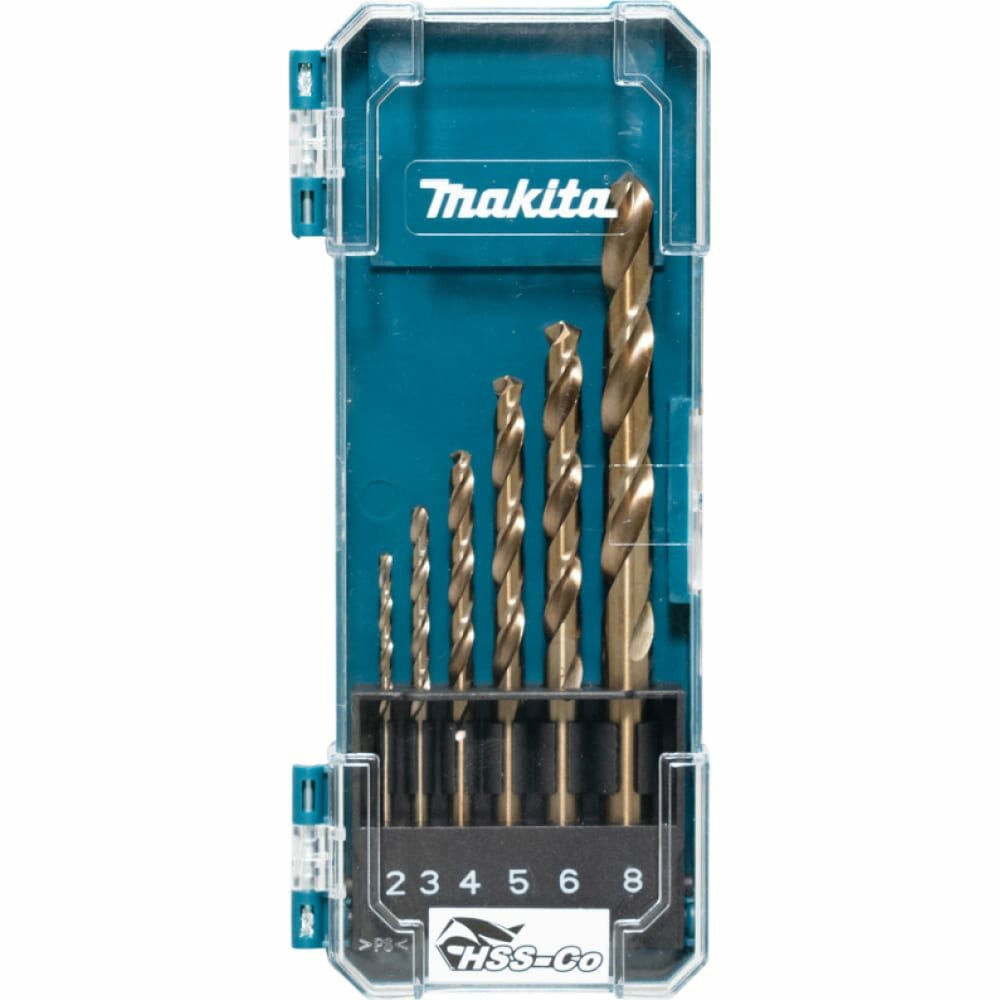 Набор сверл (6 шт; 2,3,4,5,6,8 мм; HSS-Co) Makita D-75758