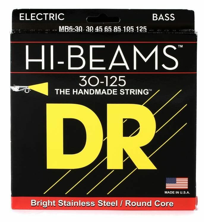 Струны для бас-гитары DR Hi-Beam MR6-30 30-125