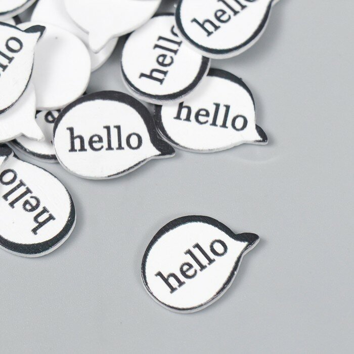 Декор дерево для творчества Выноска-hello, набор 25 шт, 1.5×2 см, 4 шт.