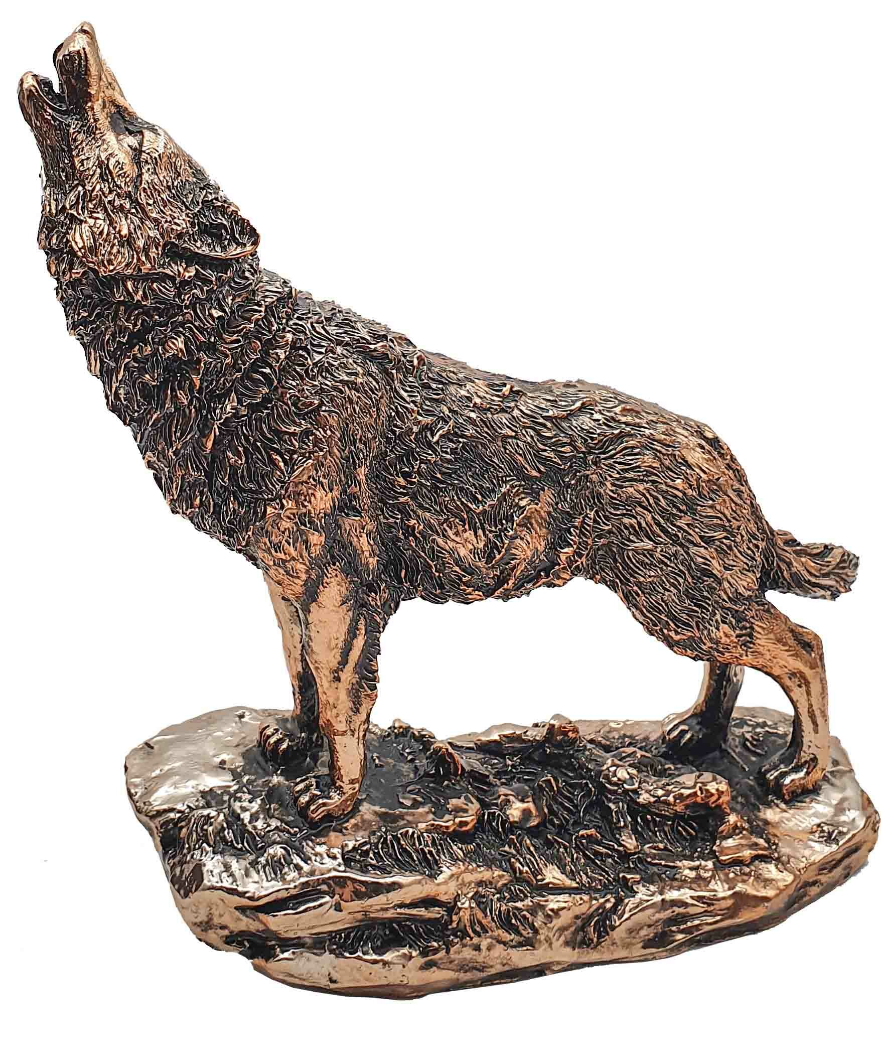 Фигурка воющий Волк 19см, камень, металл