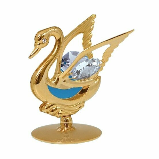 Сувенир с кристаллами Swarovski 3241 Фигурка Лебедь маленький, 4*4*5см