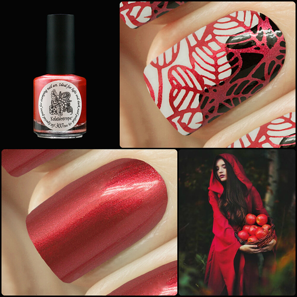 EL Corazon серия Kaleidoscope Лак-краска для стемпинга зеркальная №Stf-307 First kiss 15 мл