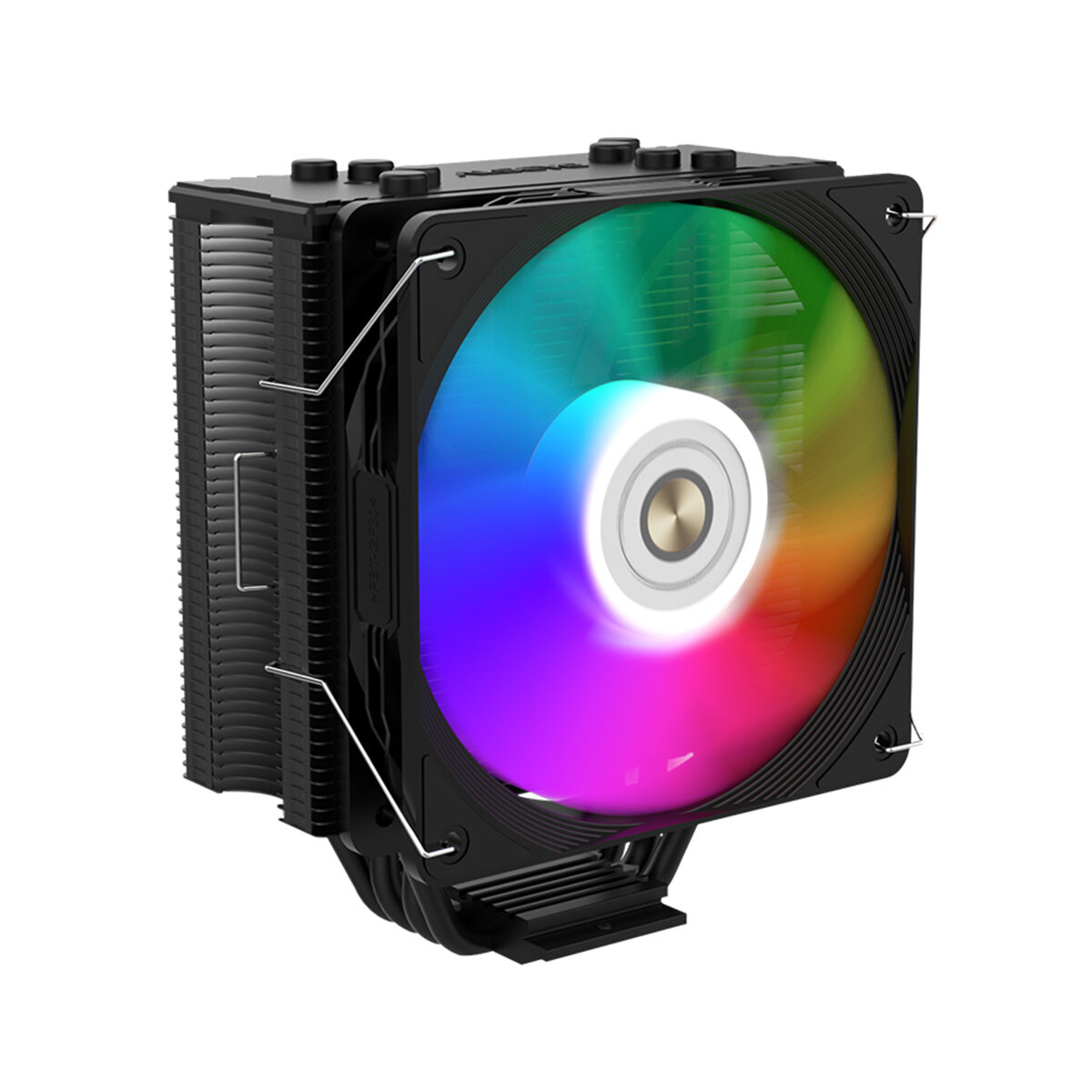 Кулер для процессора Alseye N120, 1х120мм, 800~1800rpm, 4-pin, Al+Cu, черный/ARGB