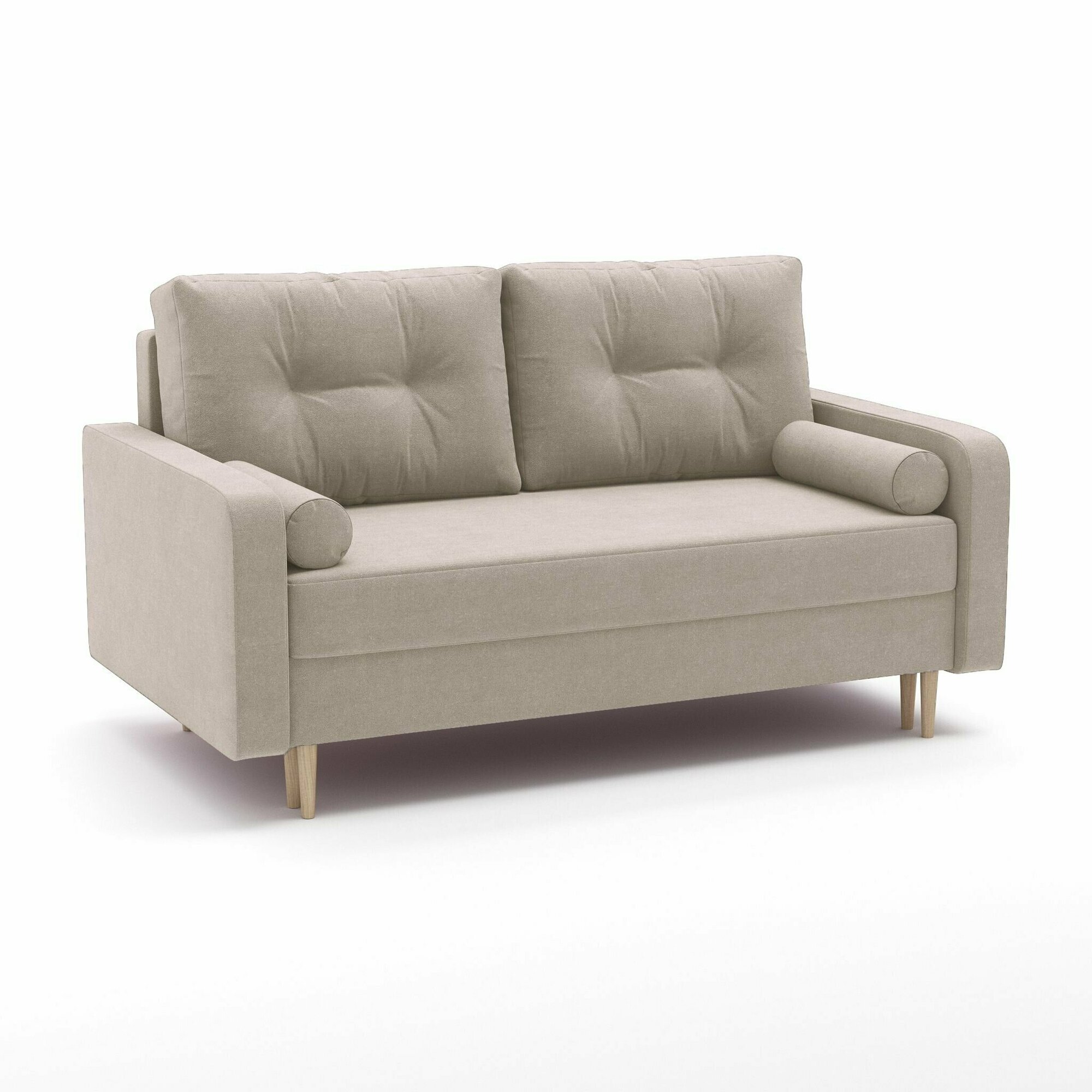 Диван-кровать малышка Дэйо, двухсекционный МТД, 130x190 см спальное место, микровельвет, без ящика для хранения