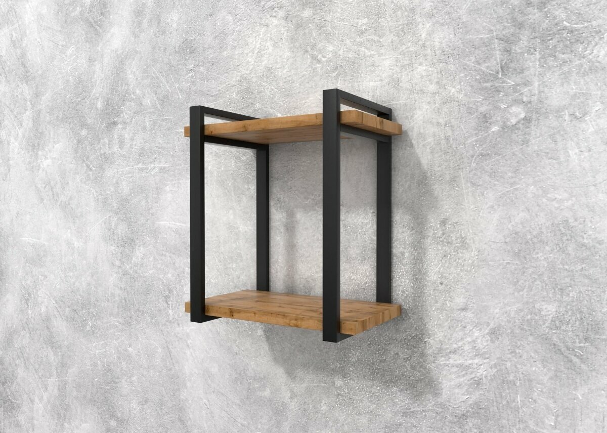 Полка Айсберг Лофт 40 черный/дуб крафт табак