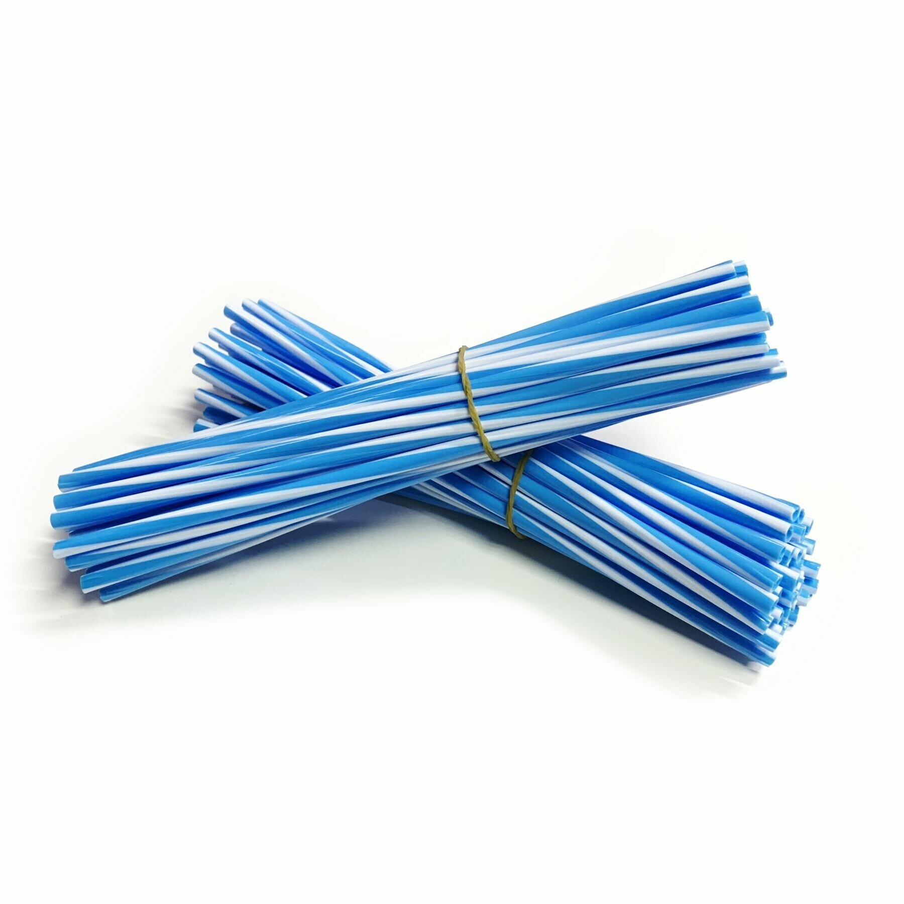 Накладки на спицы комплект на 2 колеса (светло-синие/белые) L240мм-76шт