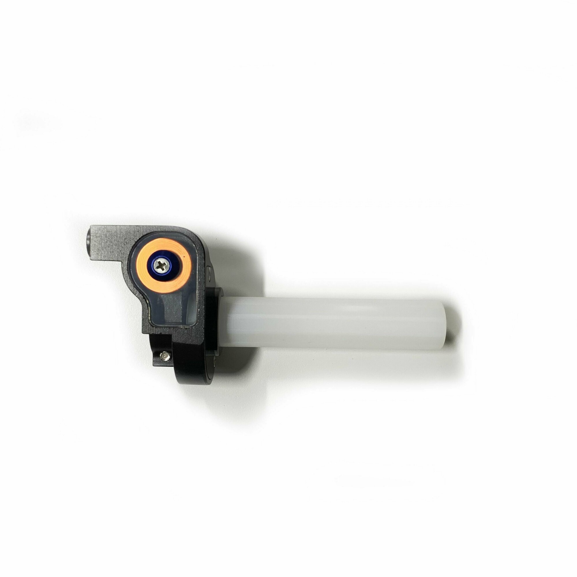 Ручка газа короткоходная для мотоцикла & питбайка (оранжевый ролик)