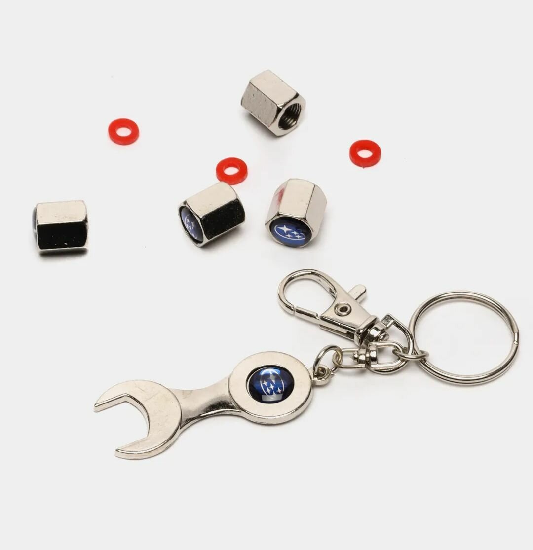 Колпачки на ниппель с ключом SUBARU 4шт.