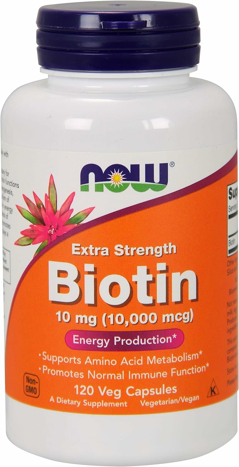 NOW Biotin 10000 mcg 120 caps / Нау Биотин 10000 мкг 120 капс