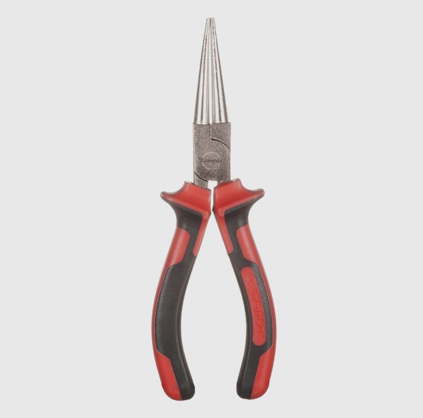 Круглогубцы никелированные, двухкомпонентные рукоятки 160мм