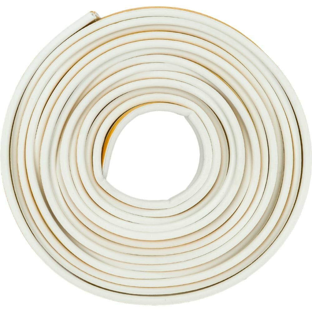 Самоклеящийся уплотнитель Sila P-профиль, 12 м, белый W12 SILAPW12, резиновый, 5 мм