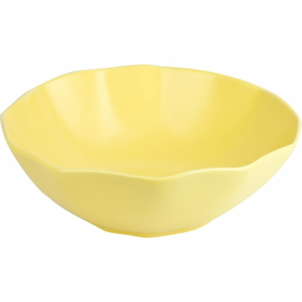 Салатник Nouvelle crayola, 1500 мл 1730220, для подачи различных блюд, фарфоровый круглый желтый, подходит к посудомойке
