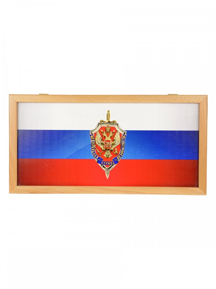 Нарды печать Герб ФСБ / 50 х 25 см