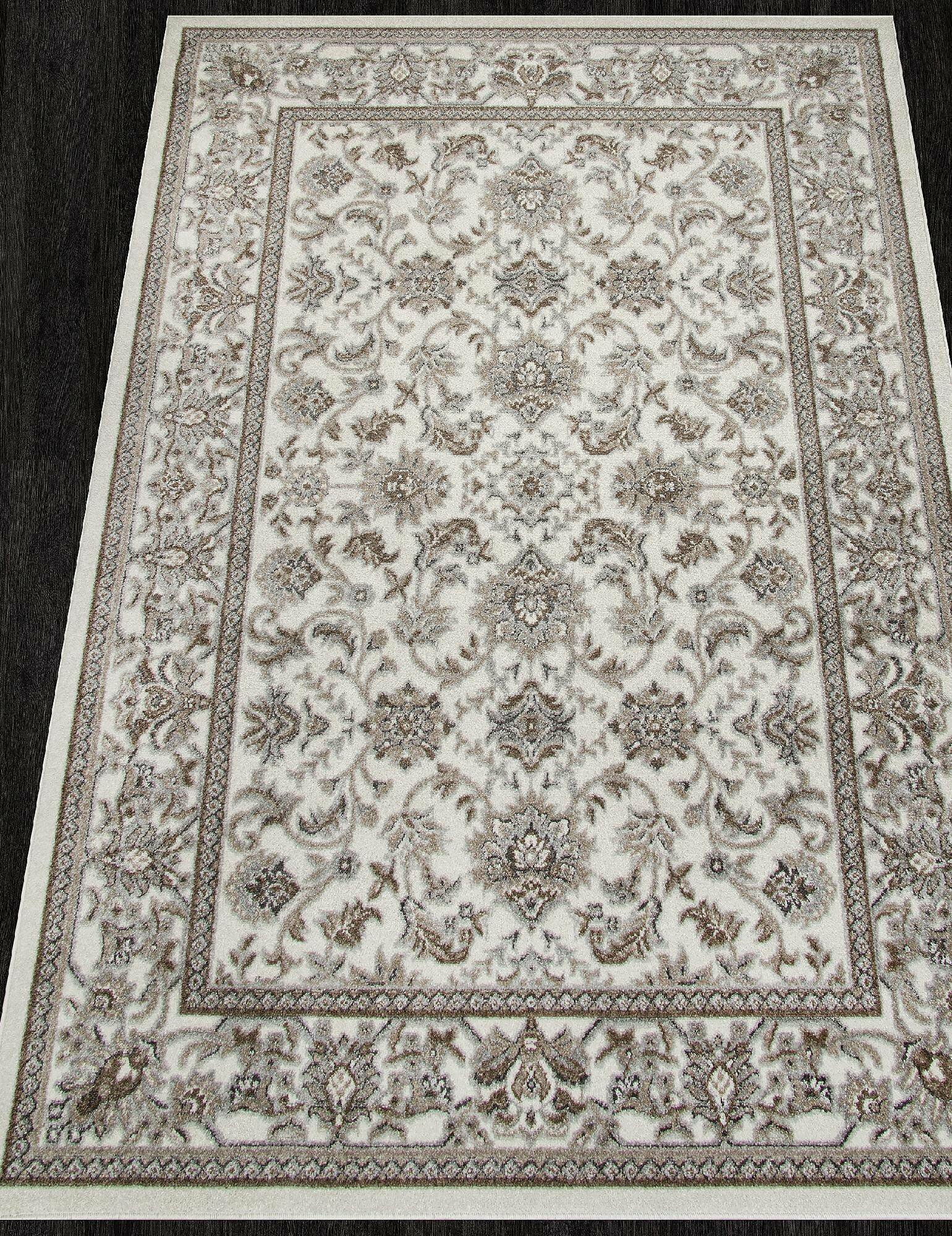 Ковер на пол в гостиную в спальню 300х400 см бежевый классический ворс 10 мм 380184 Kover-Russia