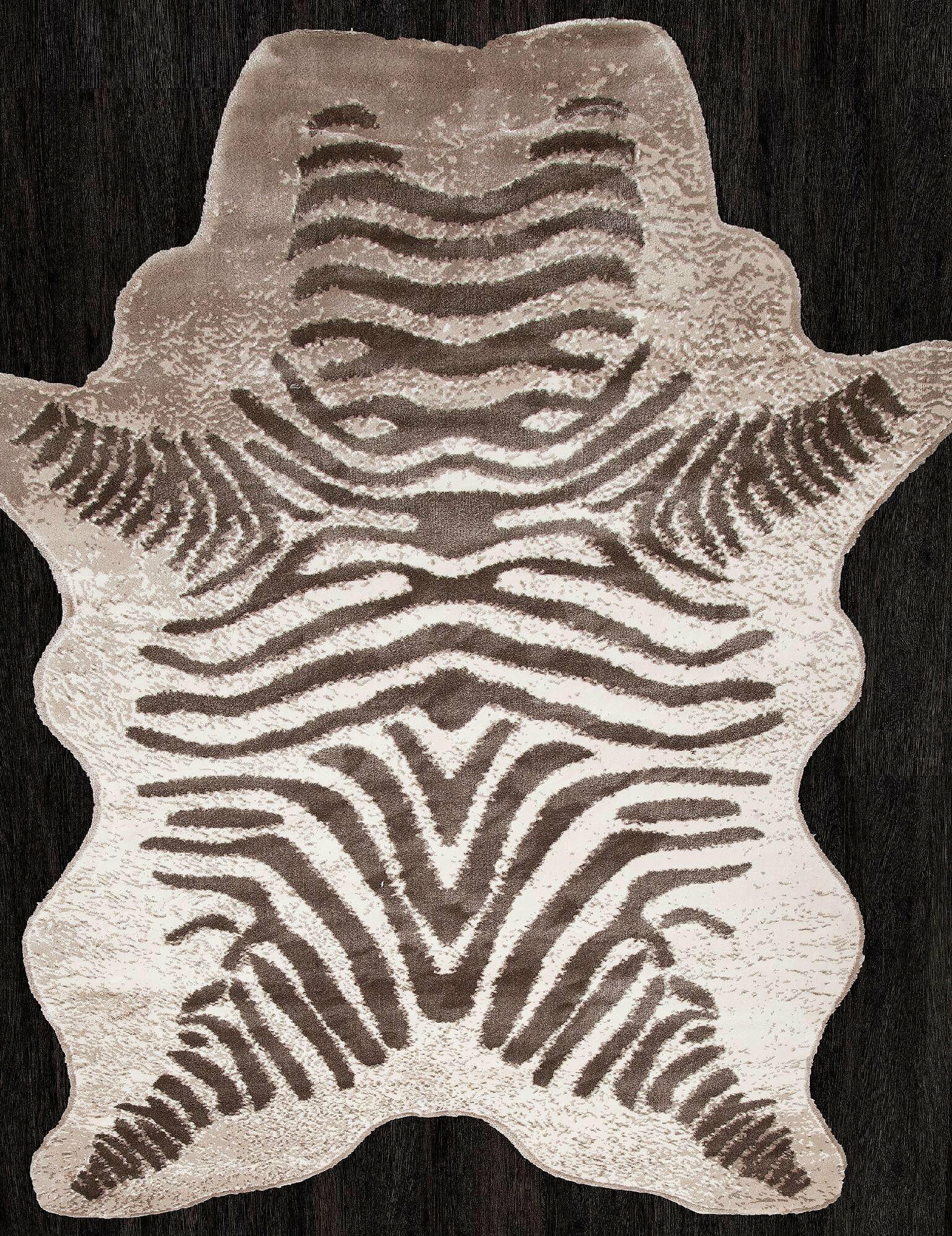 Ковер турецкий на пол в гостиную в спальню 116х180 см бежевый современный ворс 10 мм 294703 Kover-Russia