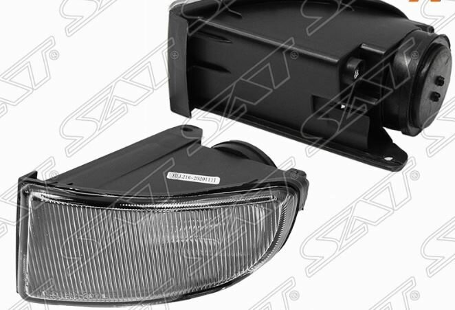 Фара противотуманная SAT ST-26-0012, для TOYOTA AVENSIS, передняя, левая, прозрачная, черная