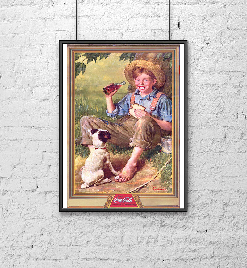 Винтажный постер для интерьера на стену (50х70 см). Ретро реклама Coca-Cola