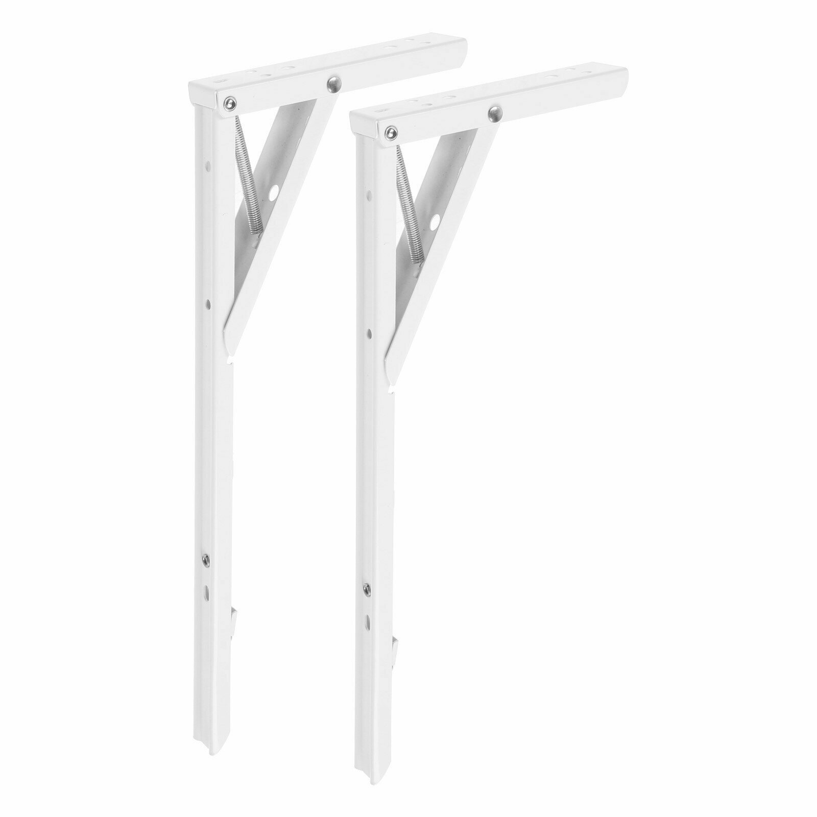 Кронштейн складной для столов и полок тундра, F001 , 2 шт, длина 350 мм, сталь, цвет белый 97039, 9703990