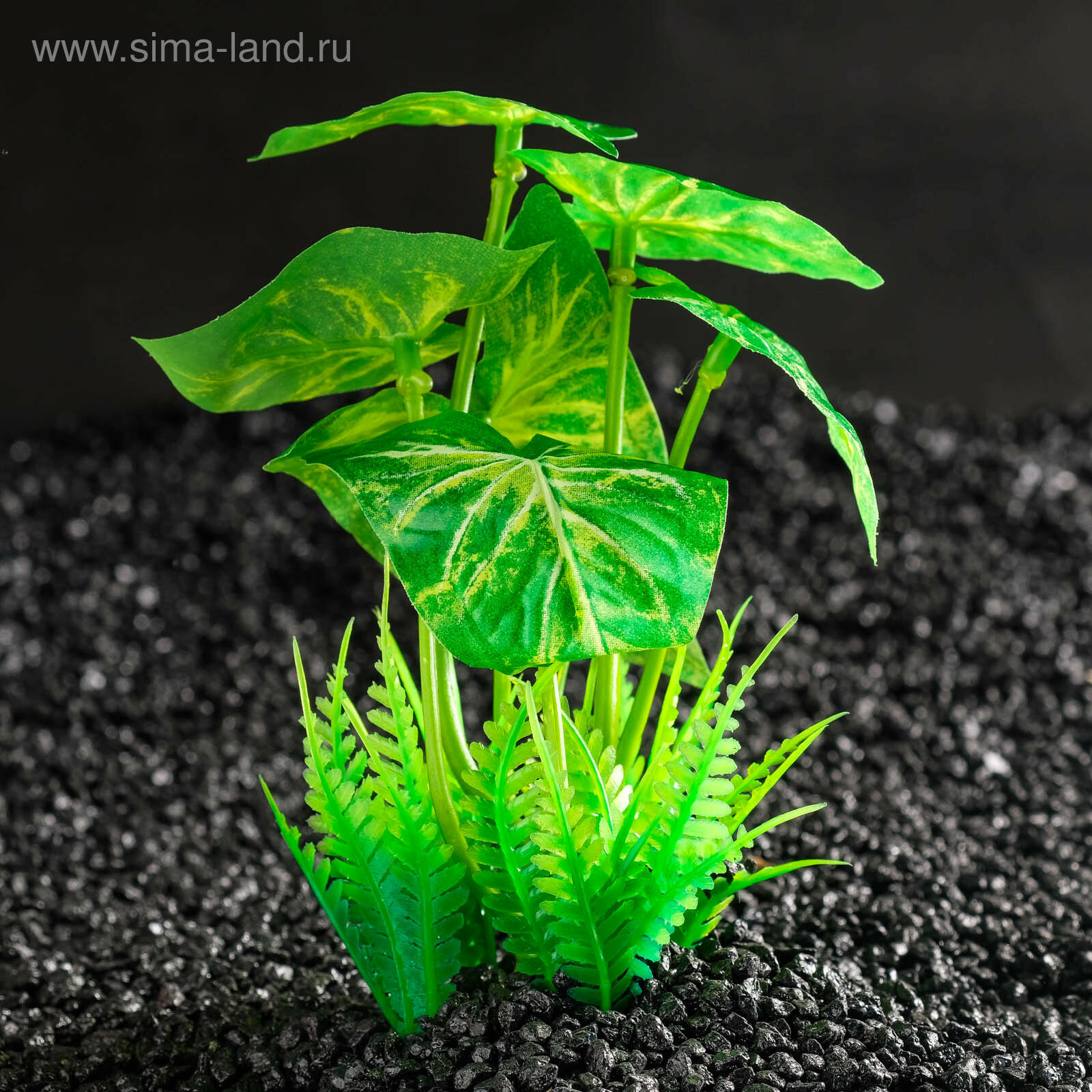 Растение искусственное аквариумное, 11,5 х 11,5 х 14,5 см, 3184342