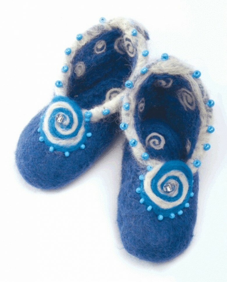 Набор - валяние Чаривна Мить #В-35 Голубые пинетки, 13 x 6.5 см