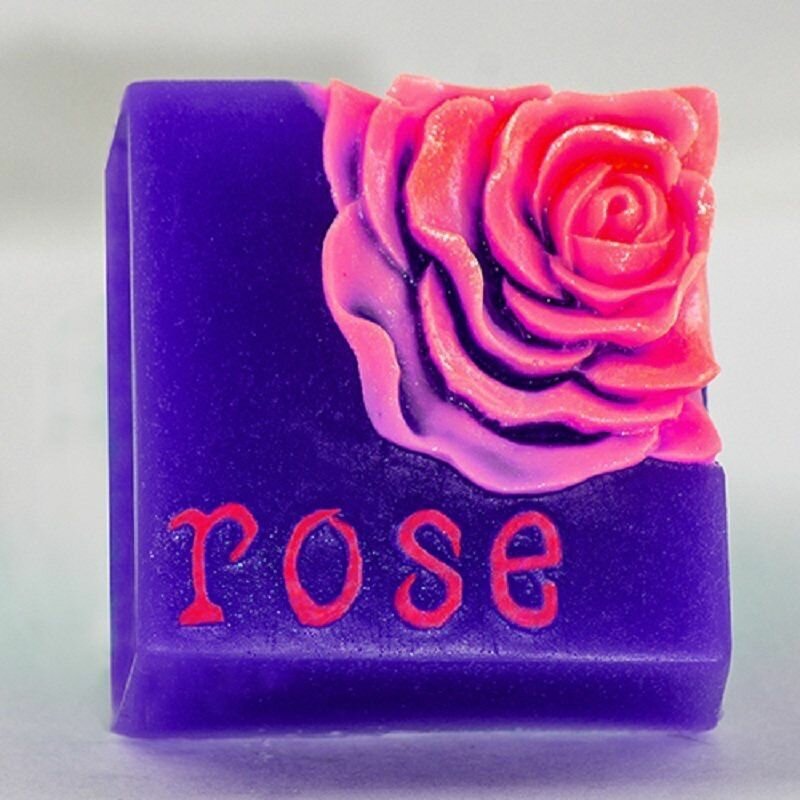 Силиконовая форма для мыла Роза №2 2D, для свечей гипса 1шт 5 х 5 х 2,5 см