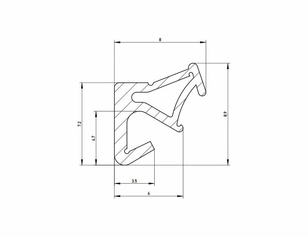 Уплотнитель для деревянных окон и дверей СТП-618 Коричневый Упаковка 10 метров