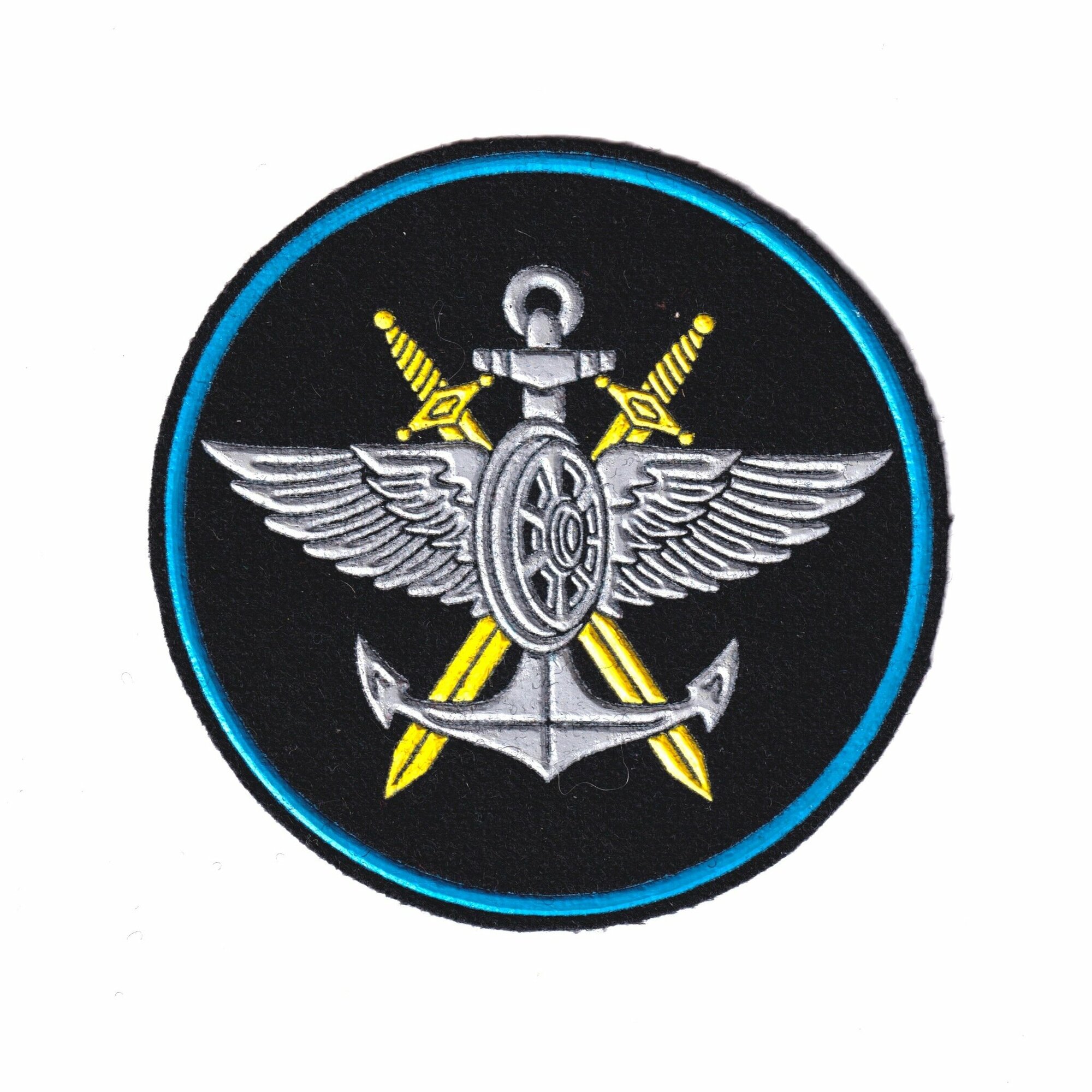 Нашивка ( Шеврон ) На Рукав Военных Сообщений (ВоСо) Круглая Пластизоль (Черный / Пришивной)