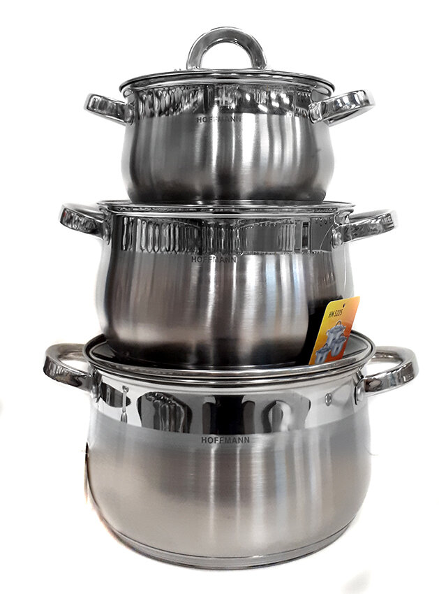 Набор кастрюль нержавеющая сталь 6 пр. НМ 5225 Hoffmann