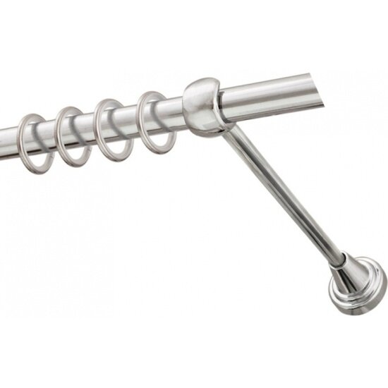 Карниз металлический однорядный Arco Doro DDA диаметр 16мм, хром глянец, составной, 300 см (55801 DDA)