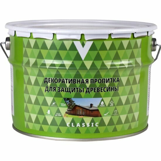 Декоративная пропитка для дерева "v" V Classic, матовая, 10 л, дуб