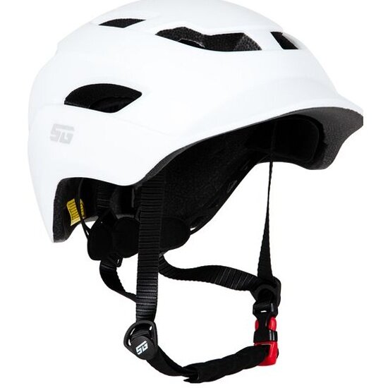 Шлем Stg TS-51 с фонарем, L (58-61 см), белый