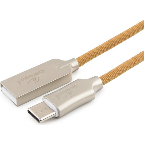 Кабель Cablexpert USB 2.0 CC-P-USBC02Gd-1.8M, AM/Type-C, серия Platinum, 1.8м, золотой