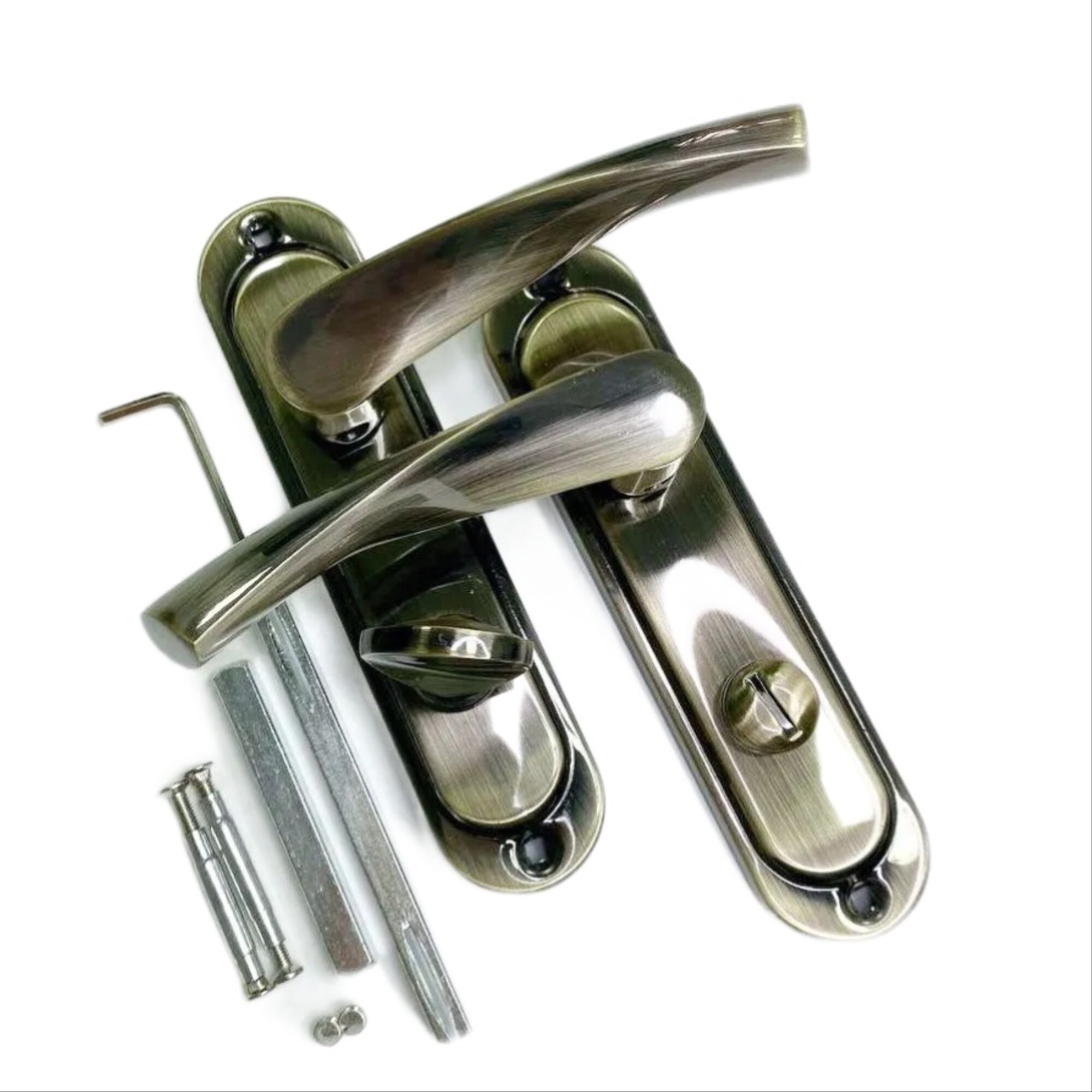 Ручки на планке межкомнатные Ferre 62.323 WC AB Бронза с фиксатором, к механизму Kale 251 wc 62 мм.