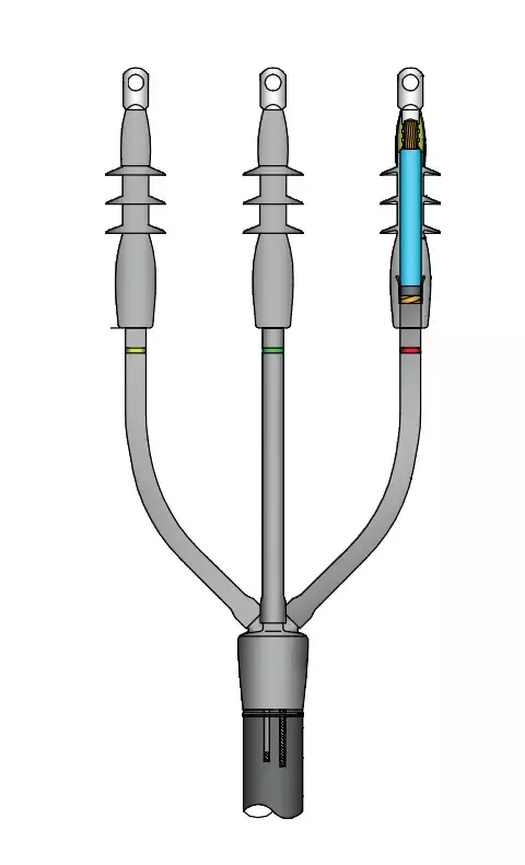 Концевая муфта холодной усадки для 3-х жильного кабеля