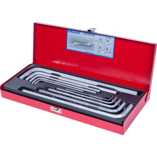 Набор Г-образных шестигранников King Tony 3-17 мм, кейс, 10 предметов