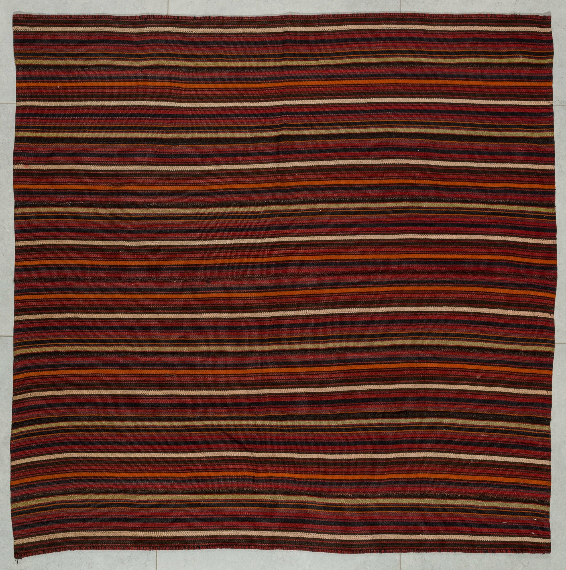 Ковер PERSEPOL Джаджим, винтажный, 135х130см, ручной работы, этнический, безворсовый, Иран