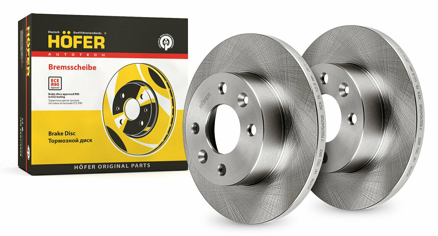 Диск тормозной Renault Logan передн. без АБС HOFER арт. HF 130 283