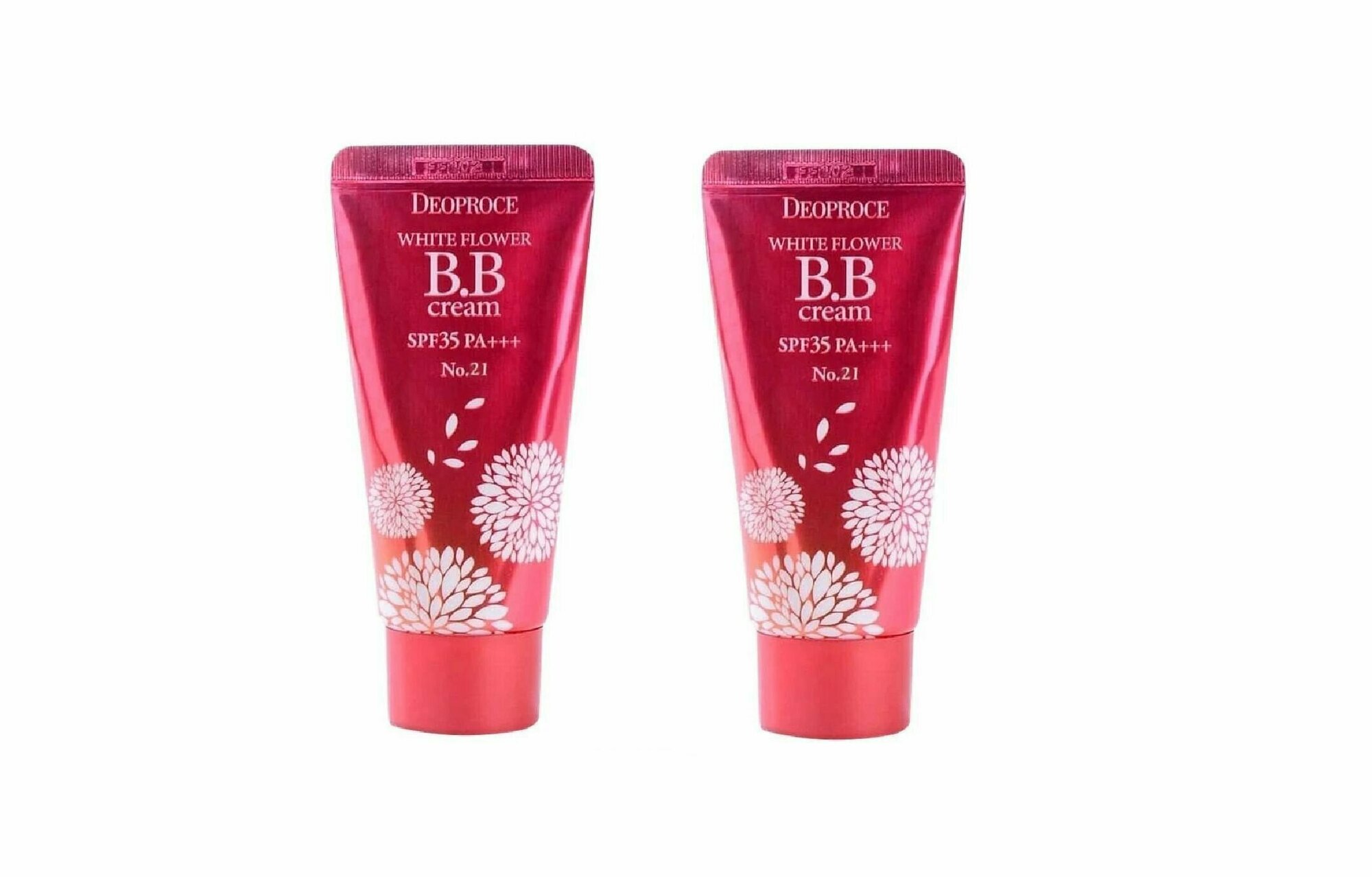 Deoproce Тональный крем ББ для лица White flower BB cream, SPF35 Pa+++, с цветочным комплексом, 21 тон, 30 гр, 2 шт