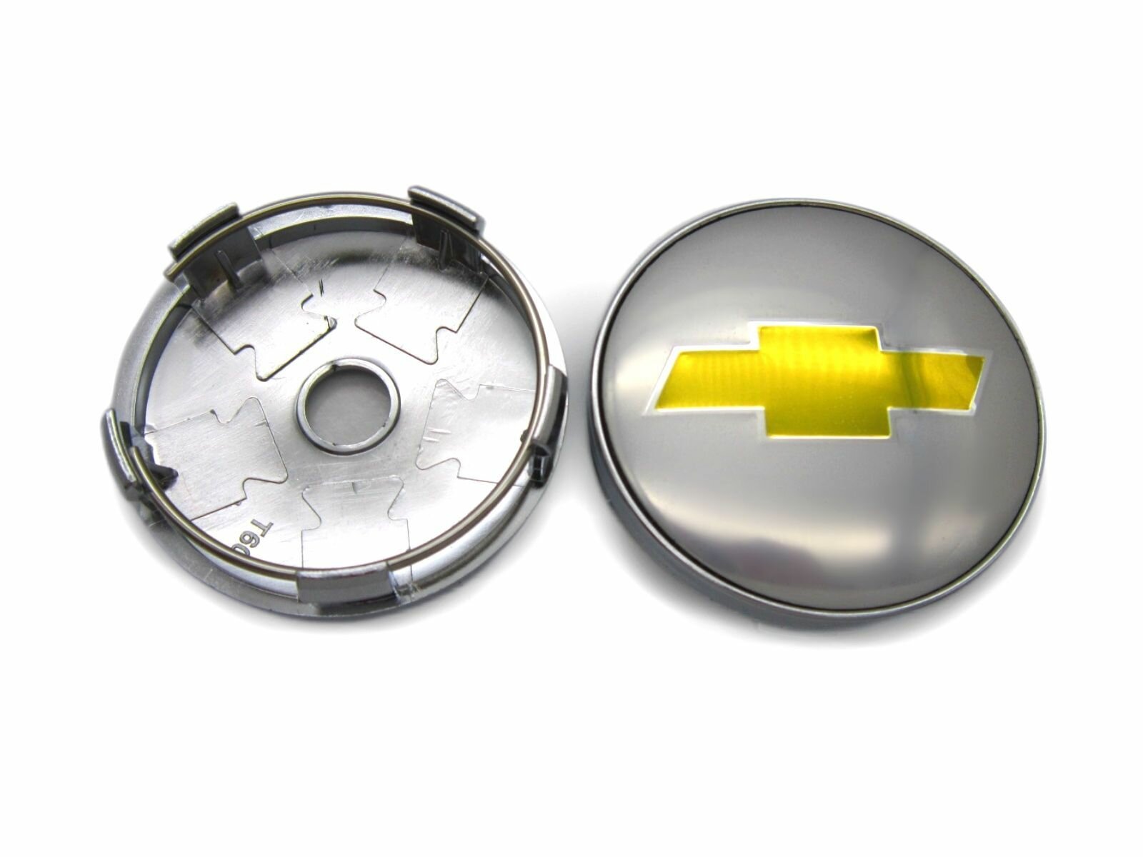 Колпачок, заглушка на литый диск Chevrolet chrome 60/56 мм, 1 шт.